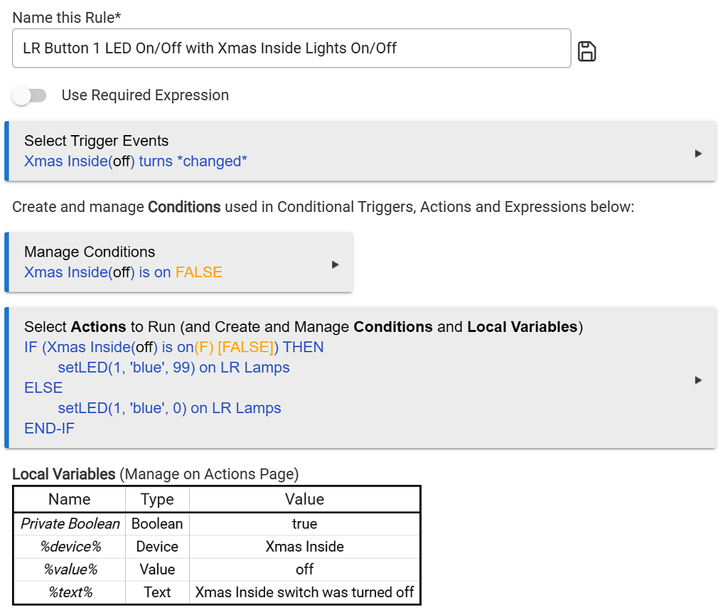 Sync button LEDs to On/Off status on Zooz Zen32 Scene controller - 📐 Rule Machine® - Hubitat