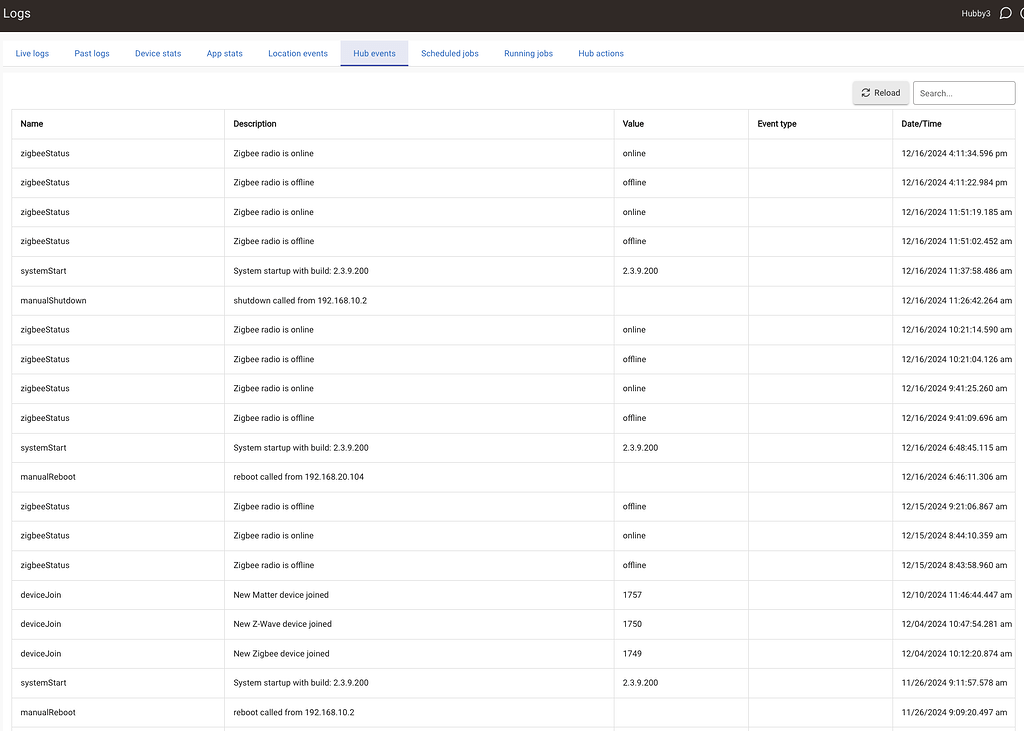Zigbee radio online/offline and java errors in logs - 🛎️ Get Help - Hubitat