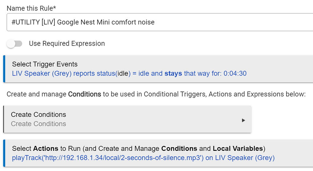 Google Nest Mini for notification sounds -- summary of methods and alternatives (Was: Rule that ...