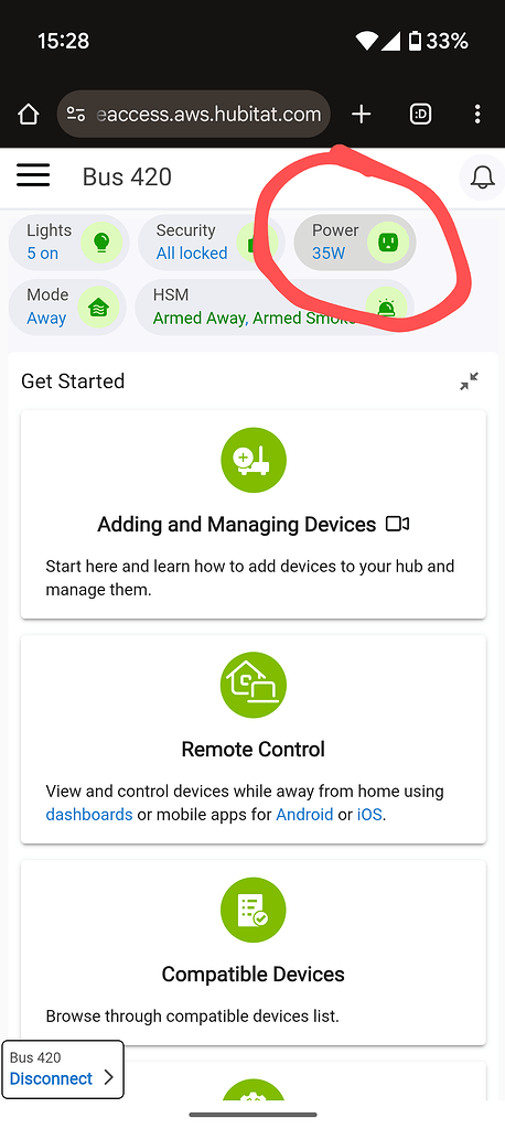 Power total on admin page - Apps - Hubitat