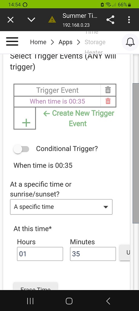 BST time error - 📐 Rule Machine® - Hubitat