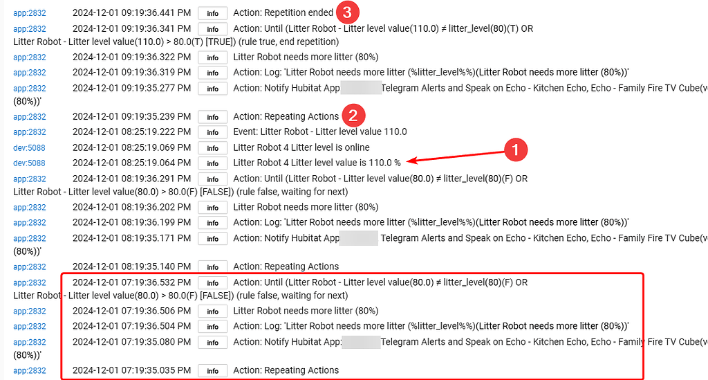 Repeat.. Until, checks condition immediately instead of before repeating - 📐 Rule Machine® - Hubitat