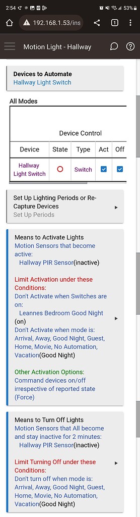 Room Lighting Ignoring Disabled - 💡 Lighting - Hubitat
