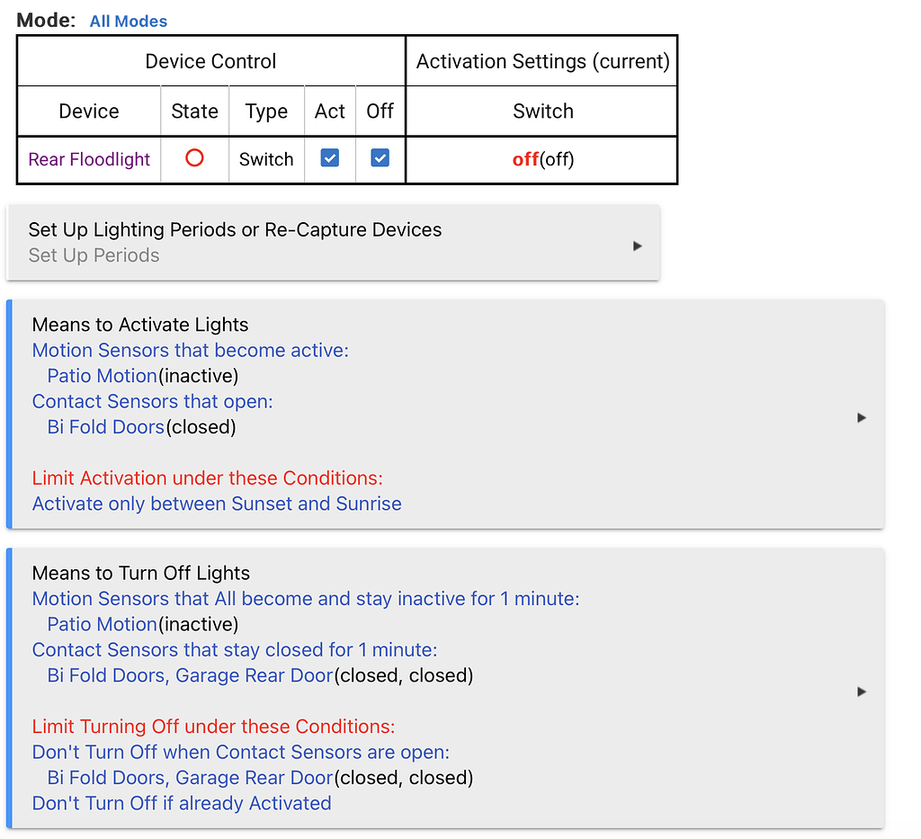 [Resolved - Schoolboy error] Room Lighting - What's wrong here? - Apps ...