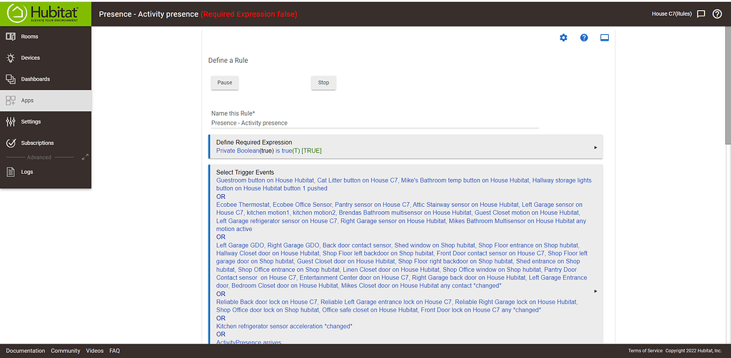 Required expression true, but rule not triggering - Rule Machine® - Hubitat