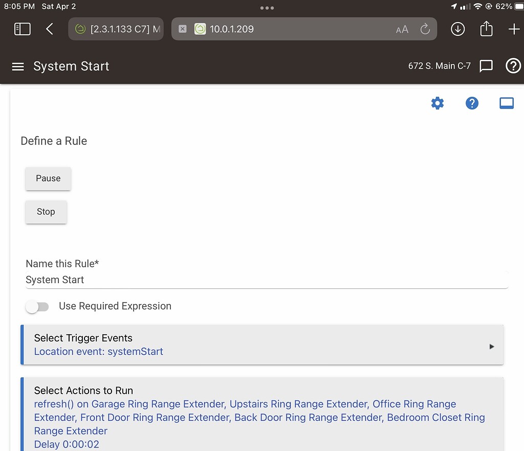 Problem with Refresh Custom Action - 📐 Rule Machine® - Hubitat
