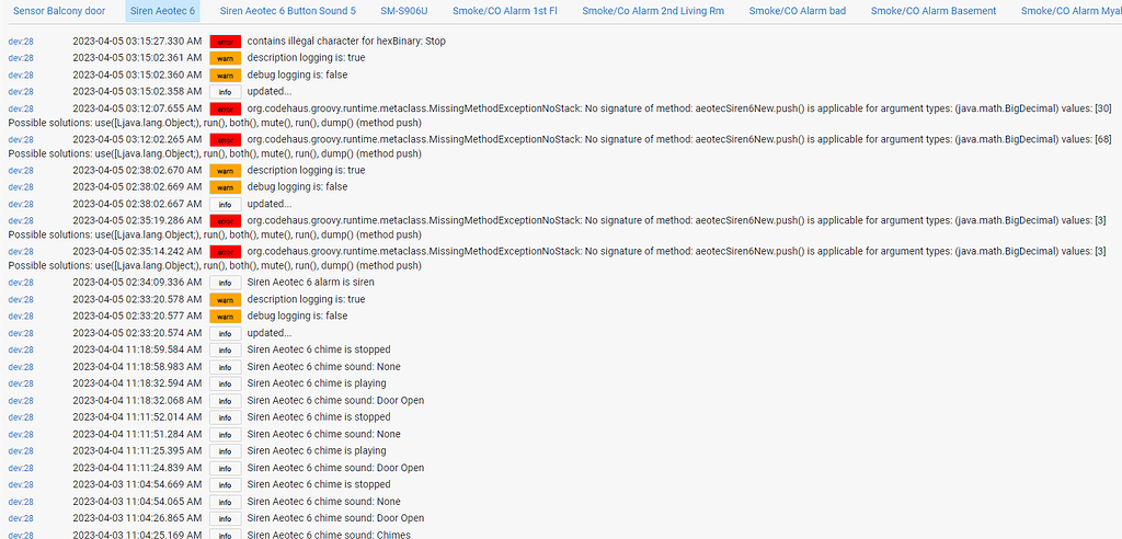 AEOTEC siren 6 not responding - Devices - Hubitat