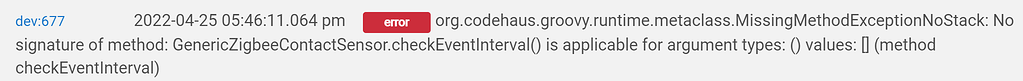 Facing error messages with "generic zigbee contact sensor" - Devices - Hubitat