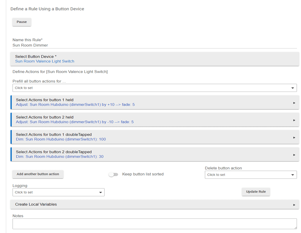 Need this: While Button Held, repeat every 2 seconds - 📐 Rule Machine® - Hubitat