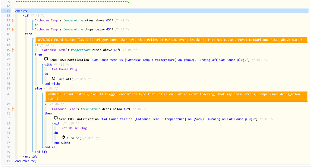 Nested trigger warnings - webCore - Hubitat