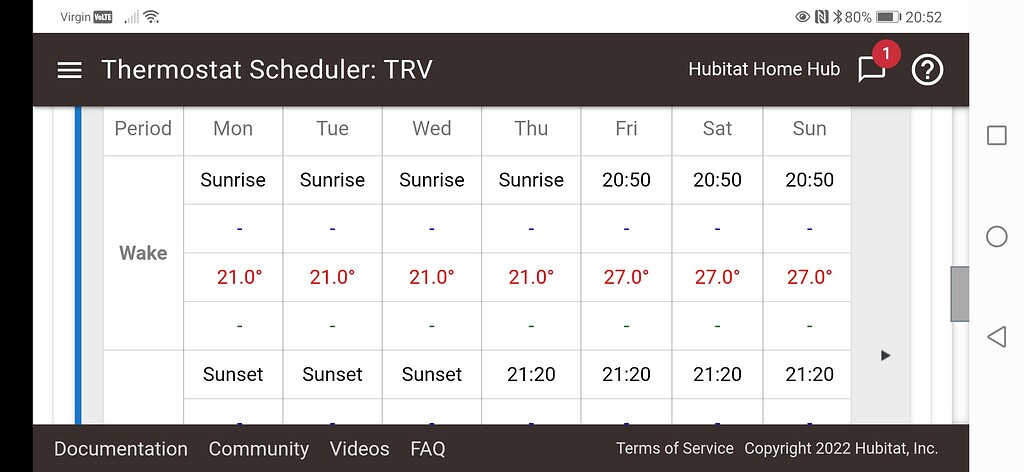 Thermostat Scheduler with Moe's House TRV - Apps - Hubitat