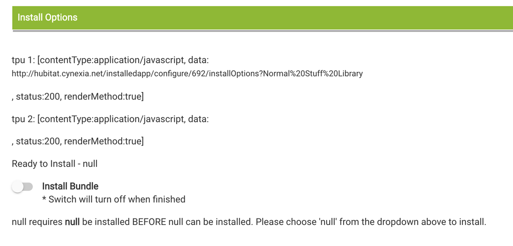 Bundle Manager Null Requires Null Be Installed Before Null Can Be Installed Custom Apps Hubitat