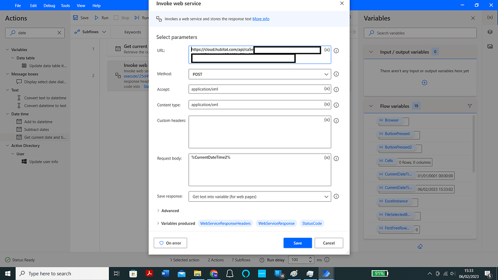 Trying to send text from Power Automate to Webcore - Apps - Hubitat