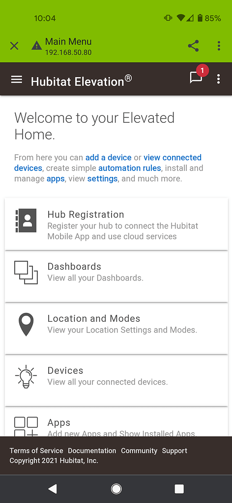 Connection not secure warning - Novice Help - Hubitat