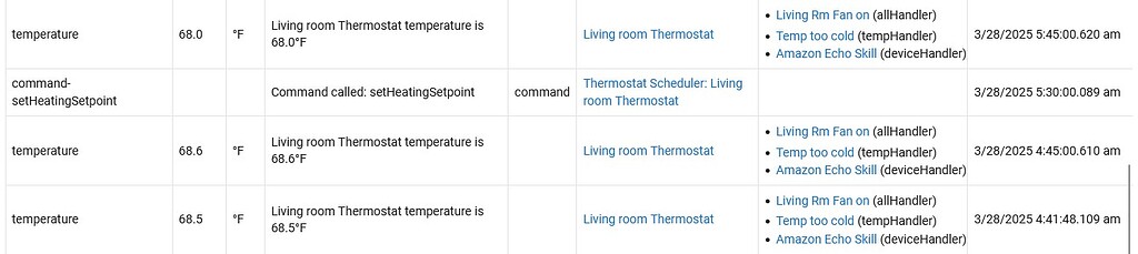 Thermostat scheduler change causes missed setpoint - 🧰 Built-In Apps and Drivers - Hubitat