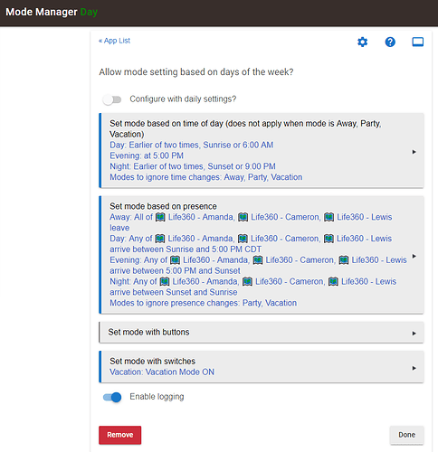 Mode Manager not respecting Away Mode - 🛎️ Get Help - Hubitat
