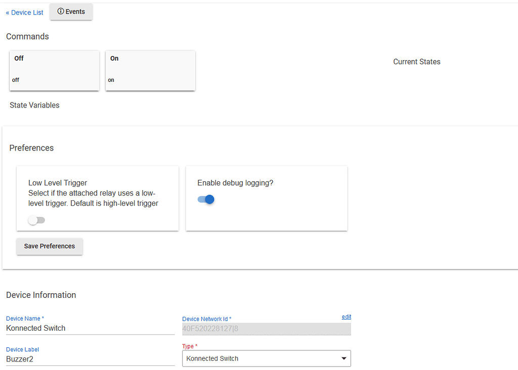 Konnected Piezo buzzer not updating - 🛎️ Get Help - Hubitat
