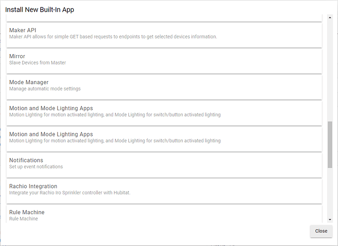 Possible Bug - Multiple "Motion and Mode Lighting Apps" Apps - 📢 Feedback - Hubitat