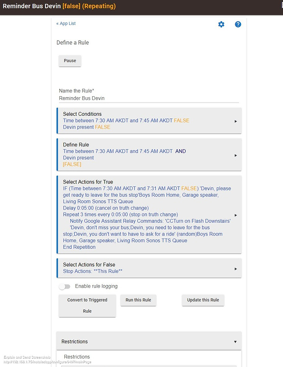RM 3.0 Apps Page UI "Repeating" sticking - 📐 Rule Machine® - Hubitat