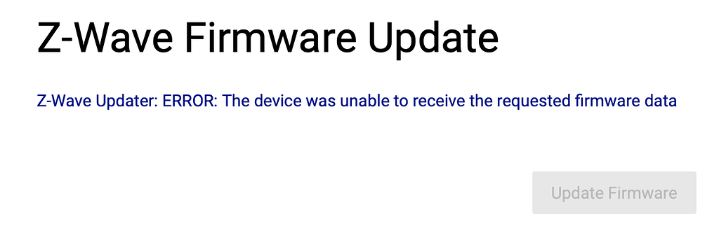 Z-Wave Firmware update error and can't close dialog box - Devices - Hubitat
