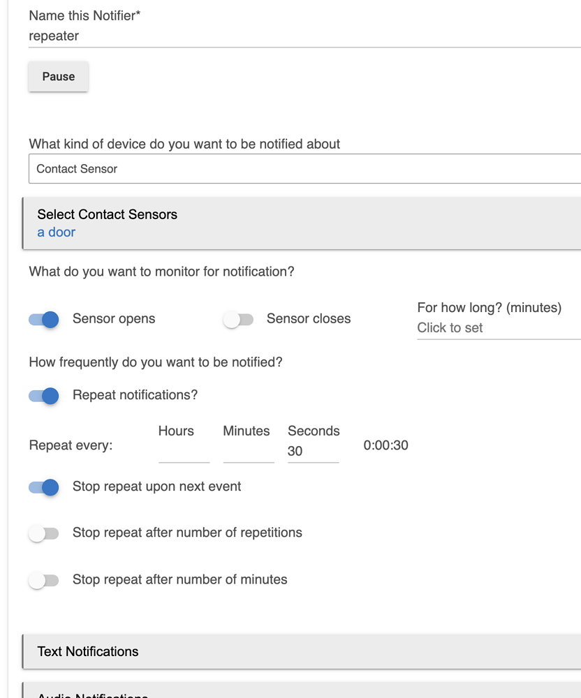 Notification app with repeating notifications - 🛎️ Get Help - Hubitat