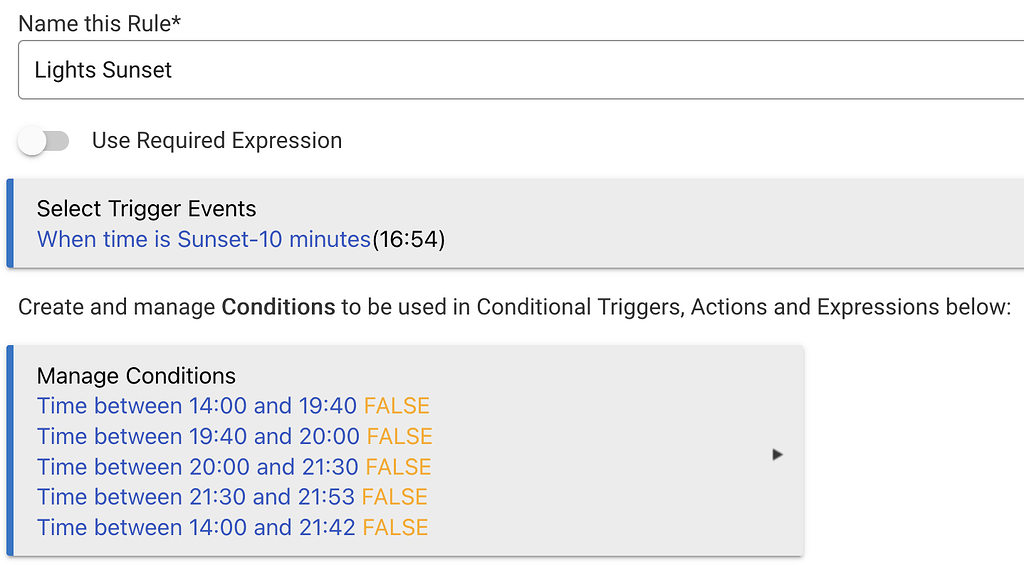 NOOB with Complex Lighting Profile - 📐 Rule Machine® - Hubitat