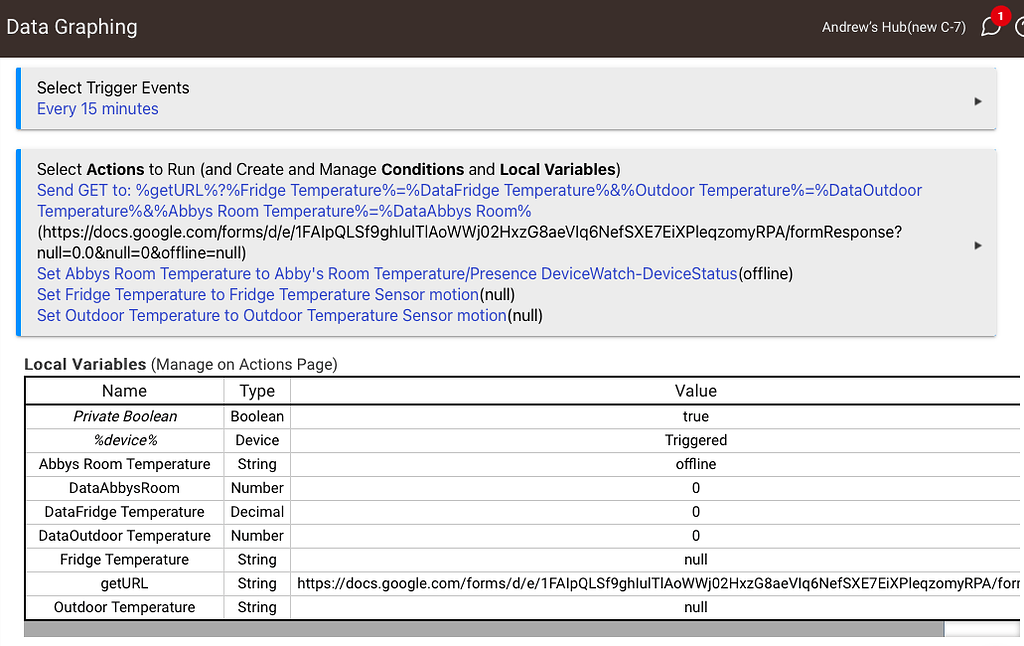 Need help sending Data from Hubitat Devices to Google Sheets - Apps - Hubitat