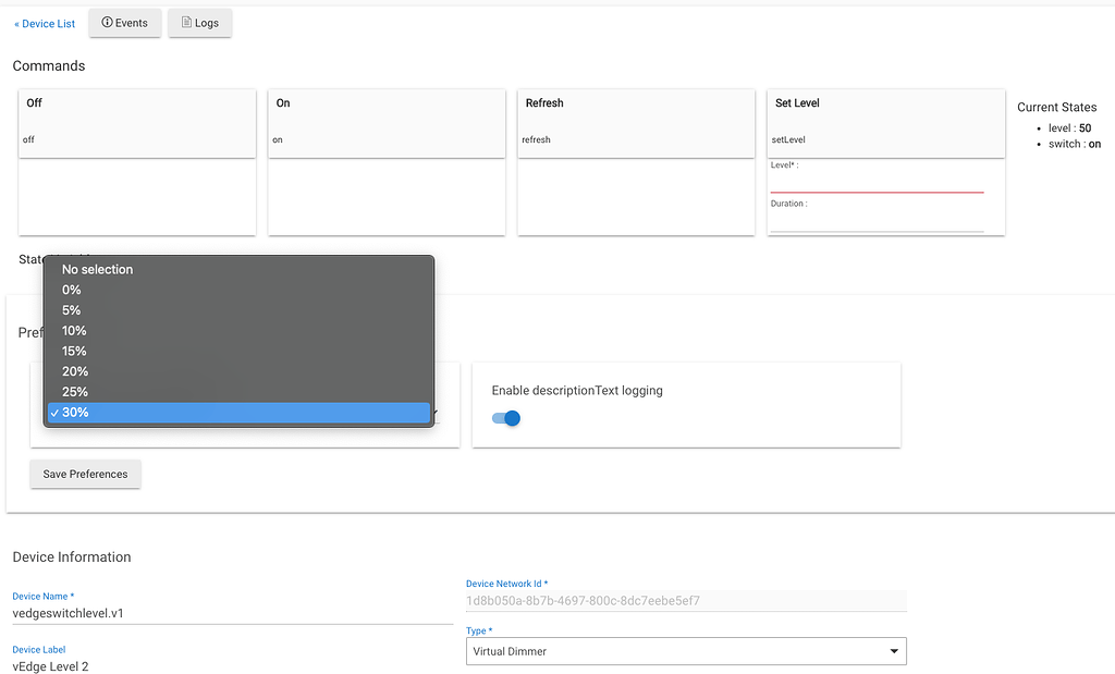 Virtual Dimmer - Feature Request - Don't auto on - Feature Requests - Hubitat