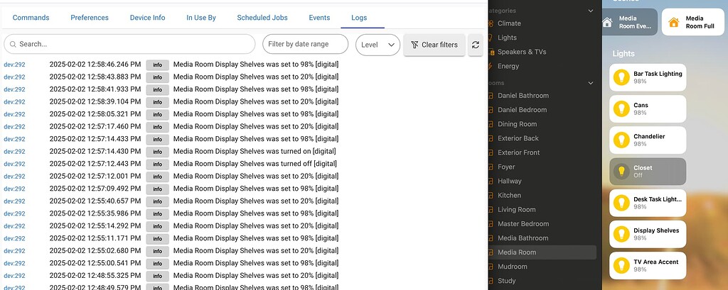 Homekit Scene Not Sending Level for Lutron Dimmers - Apps - Hubitat