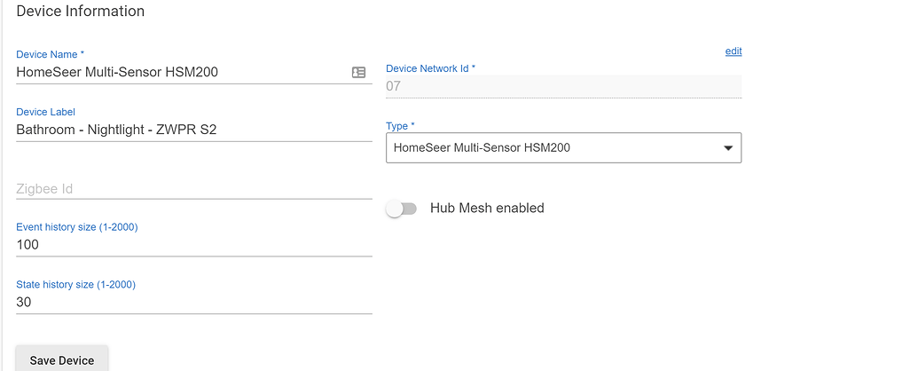 Homeseer Multi-Sensor 200 - Devices - Hubitat