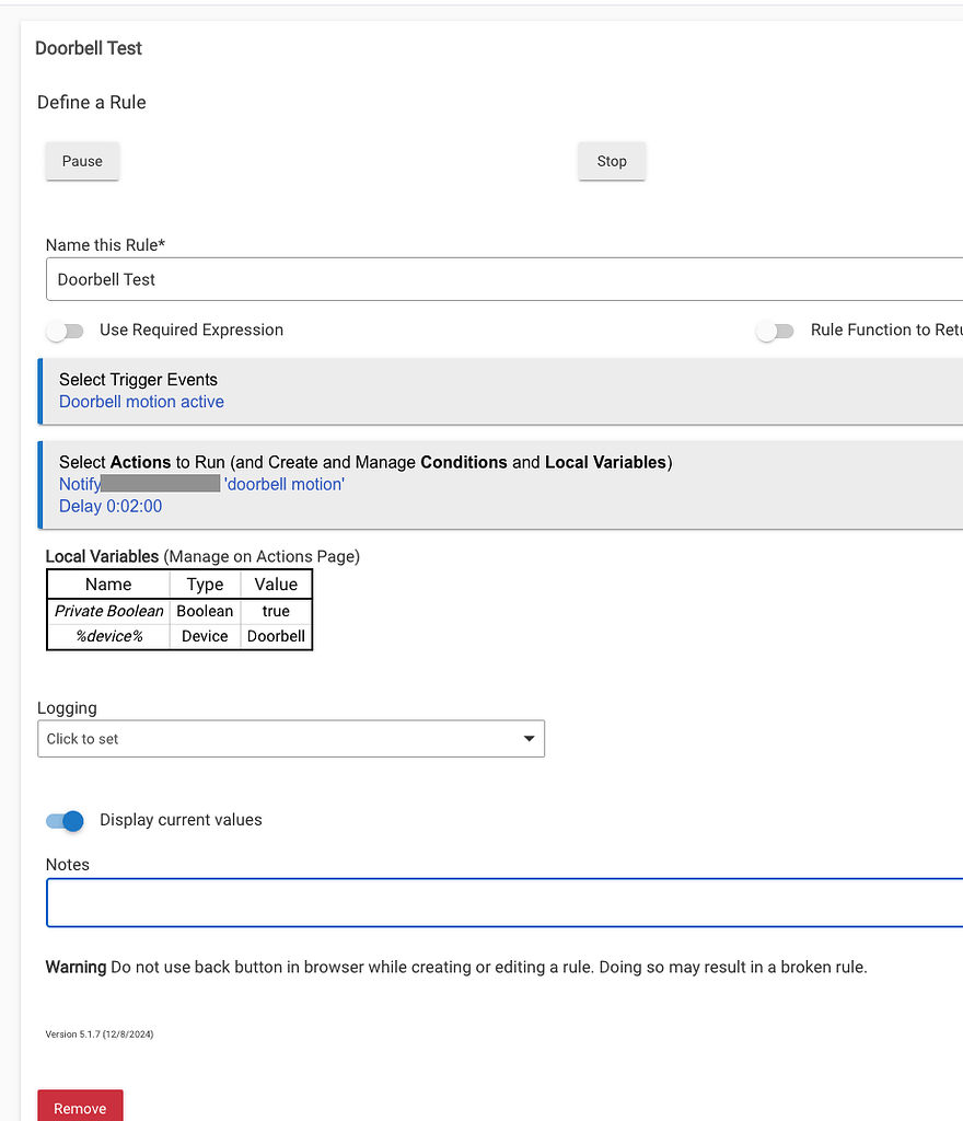 Help with Unifi Protect Doorbell Motion Trigger - Integrations - Hubitat