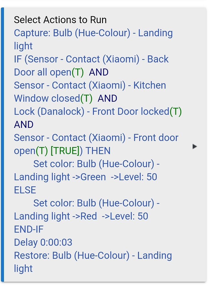 Capture action only capturing bulb state, not colour - 📐 Rule Machine® - Hubitat