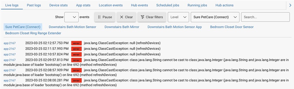 Sure PetCare Pet Door errors on C-8 (with fix) - Integrations - Hubitat