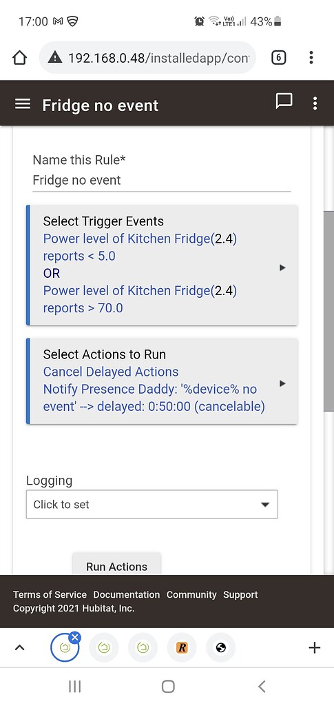 Simple count down timer high load - Rules Examples - Hubitat