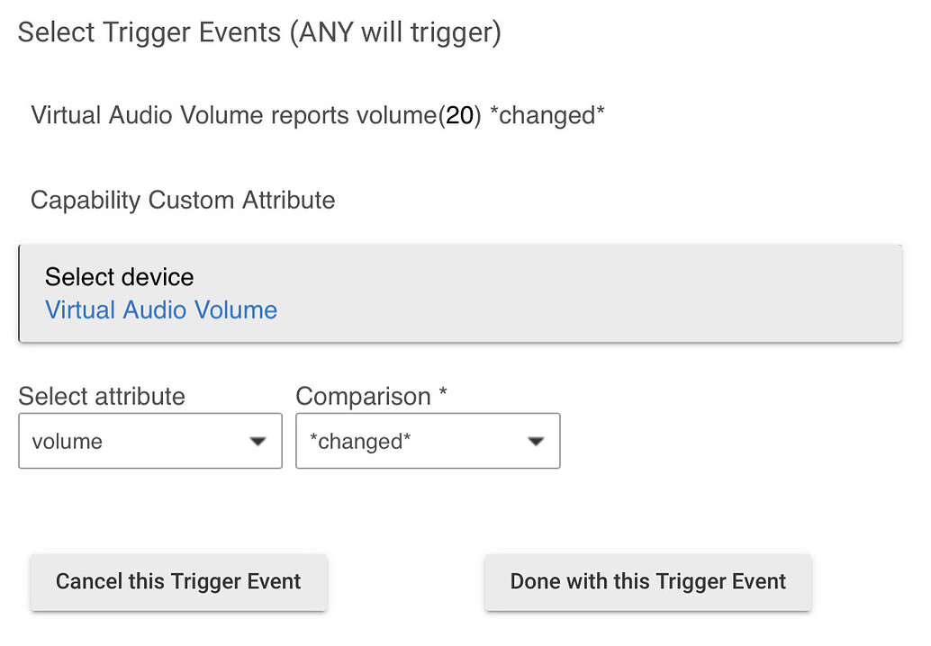 How to use volume up and down - virtual volume device - rule machine ...