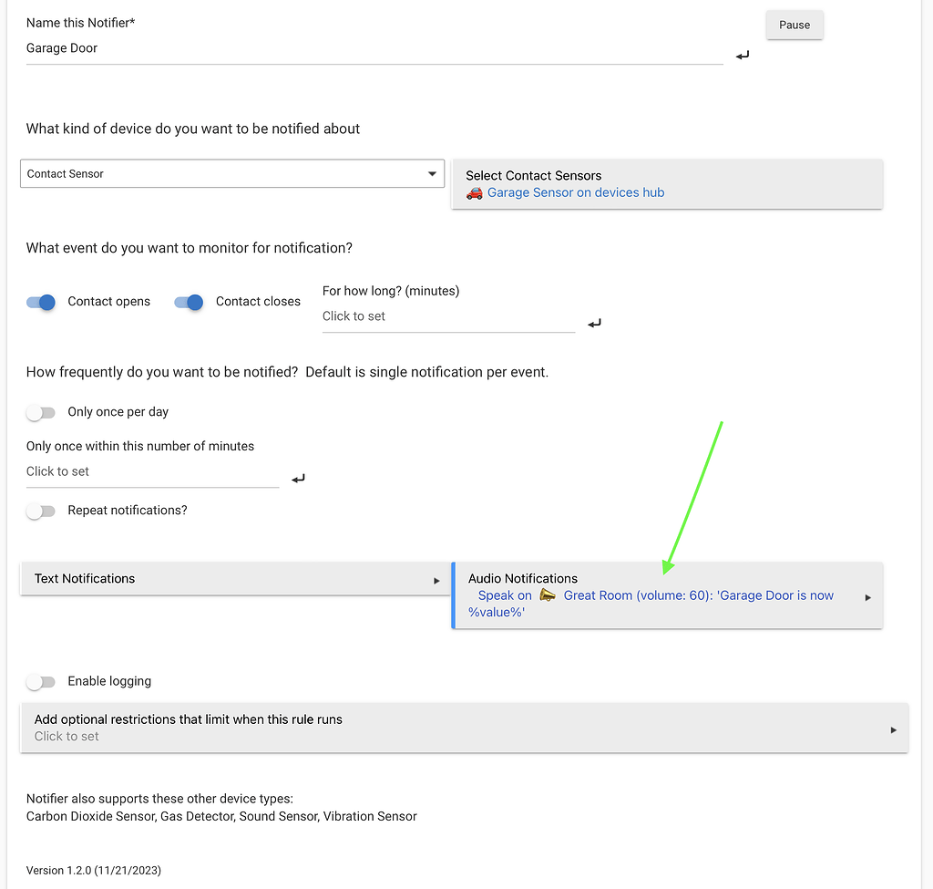 Feature request for Notifier App - Built-in Apps - Hubitat