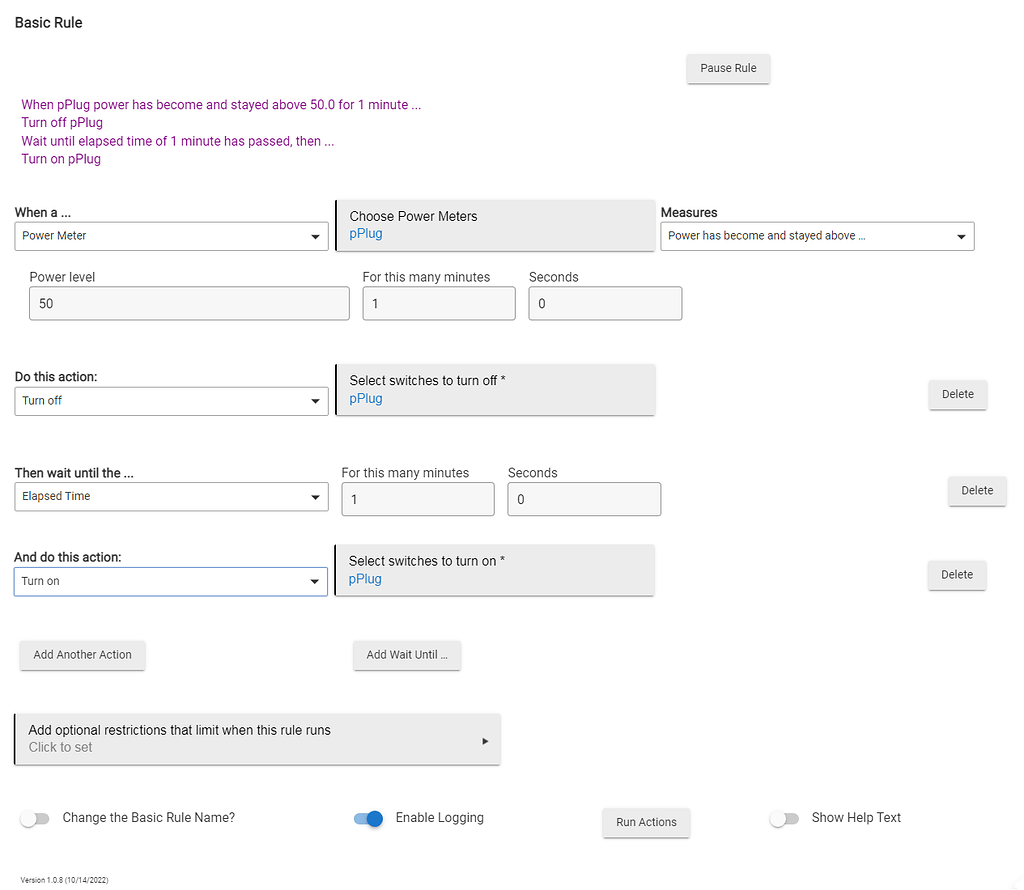 Basic Rule trigger condition "has become and stayed above" stops working - Basic Rules - Hubitat