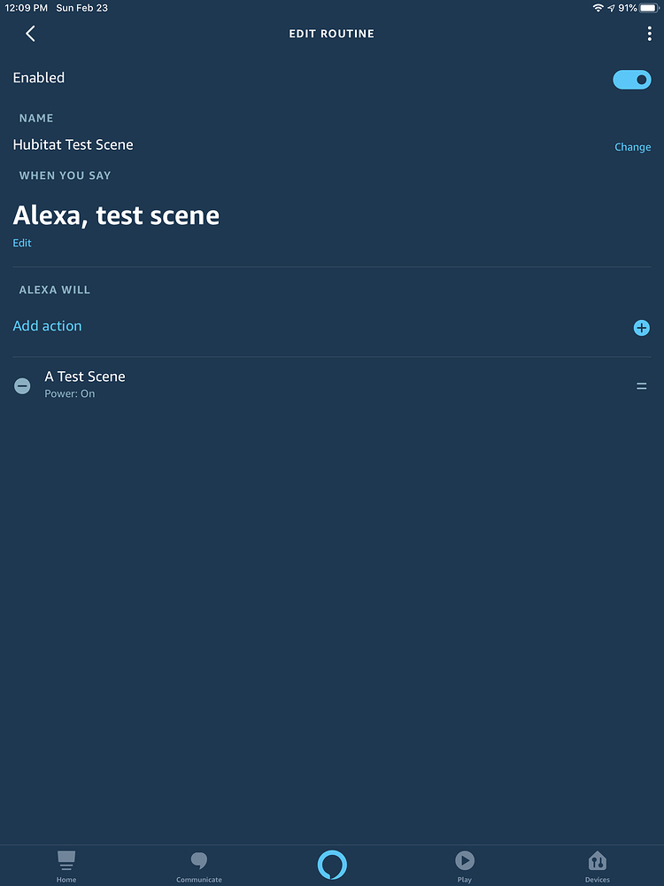 How to activate a scene from an Alexa routine - 🛎️ Get Help - Hubitat