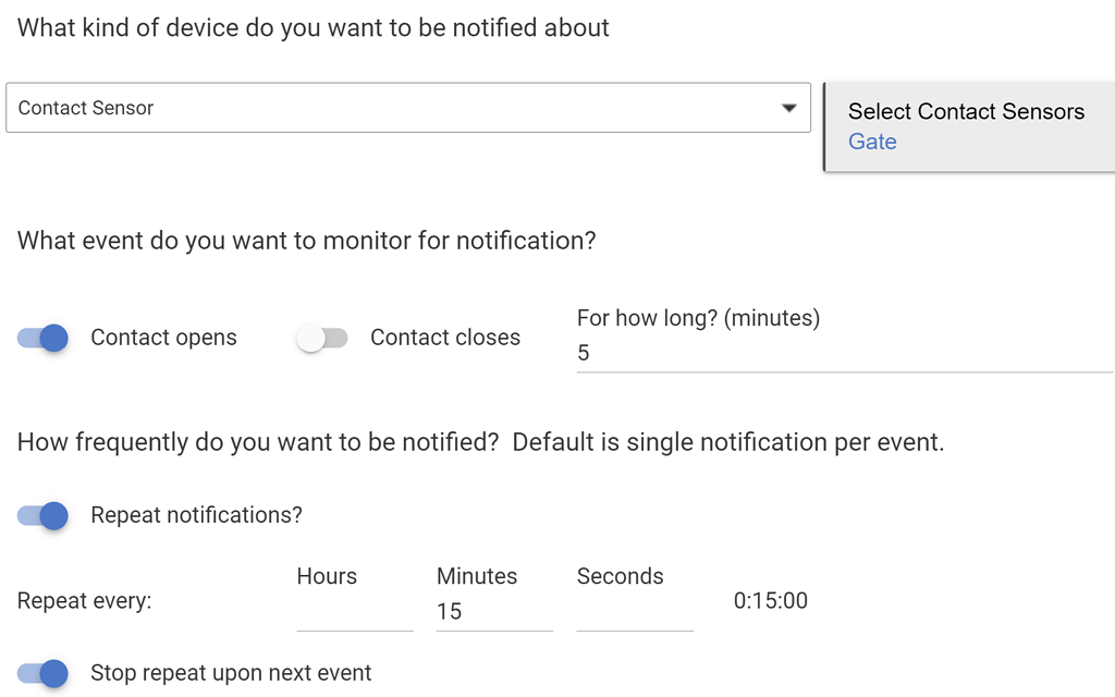 Notifications App - Next Event - Built-in Apps - Hubitat