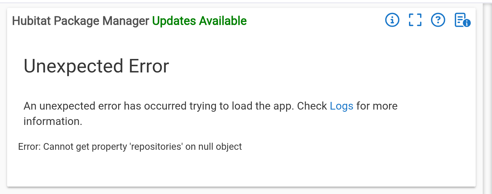 Problem with HPM [RESOLVED] - Apps - Hubitat