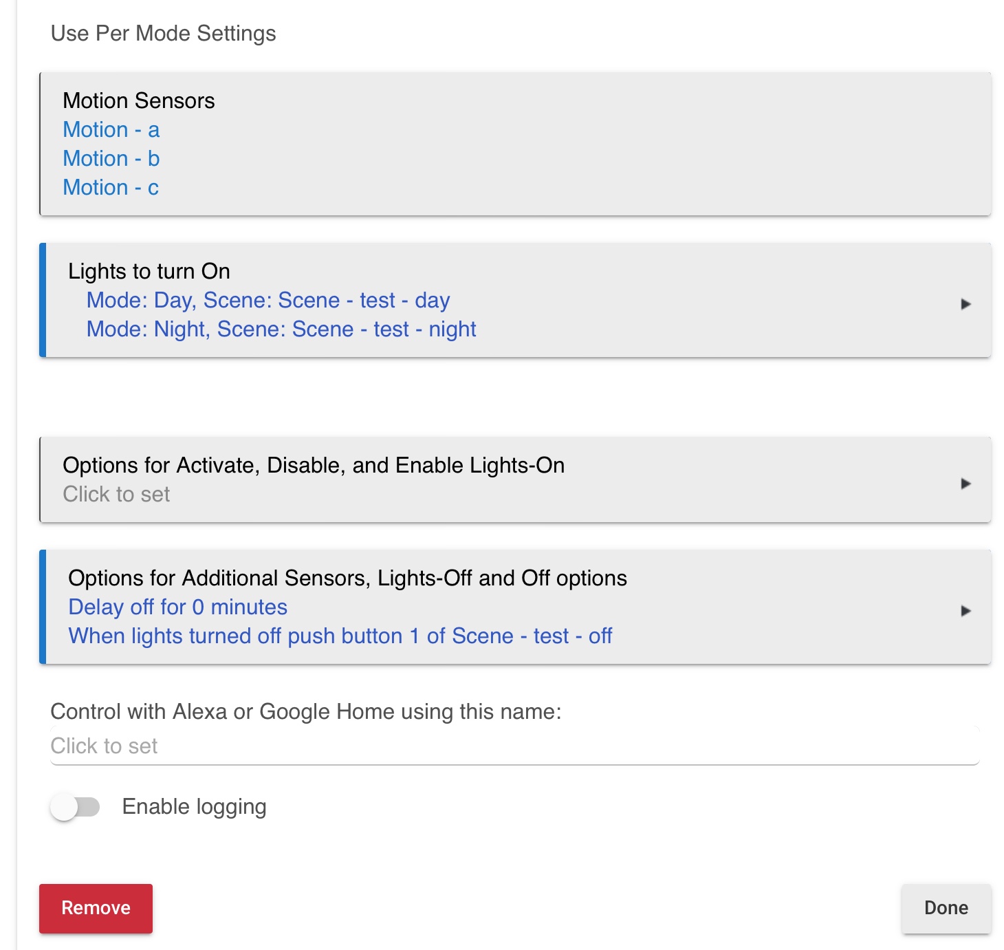 Motion Lighting Apps off scene - 💡 Lighting - Hubitat