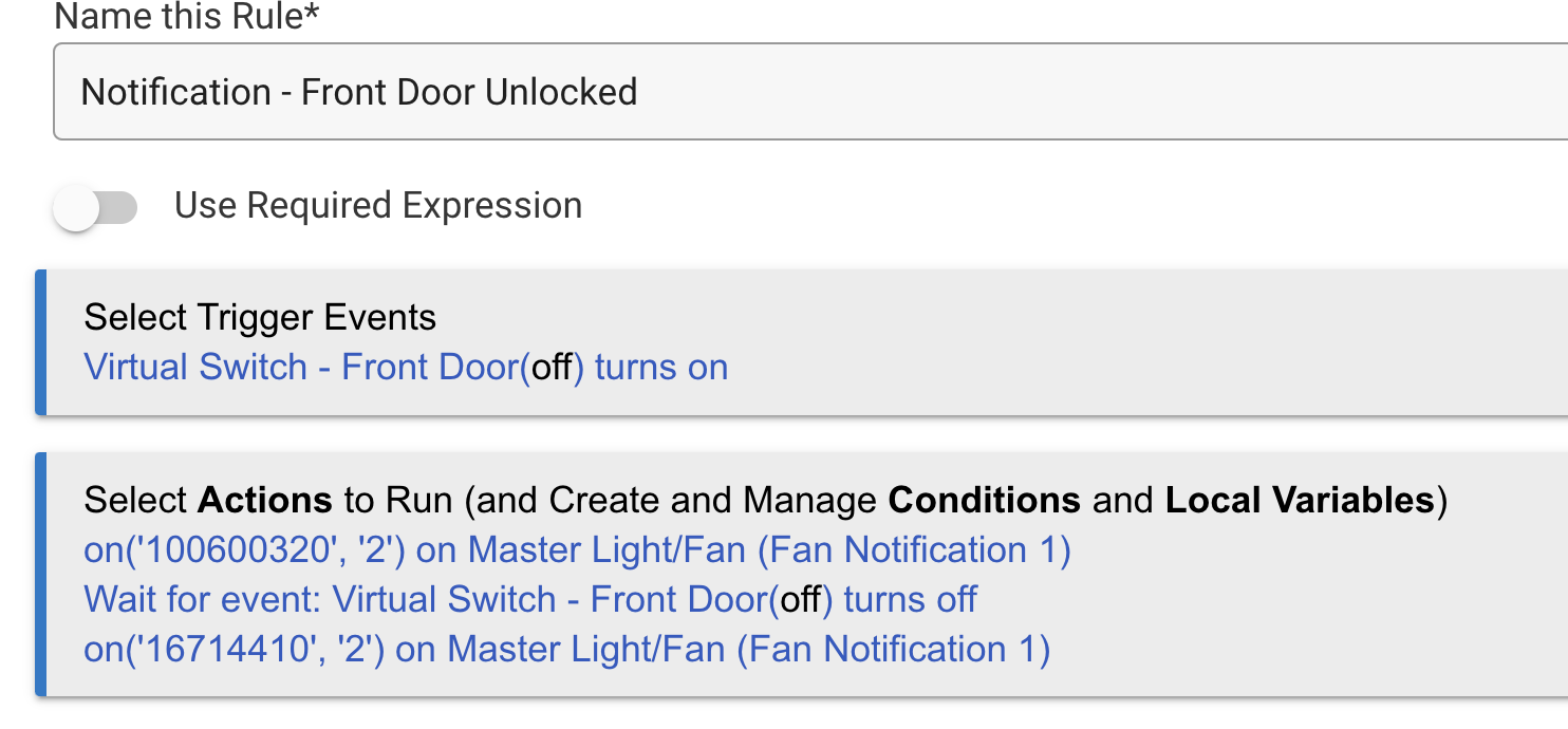 New Rule Machine 5.1 - Update for Inovelli Switch Notification? - 📐 Rule Machine® - Hubitat