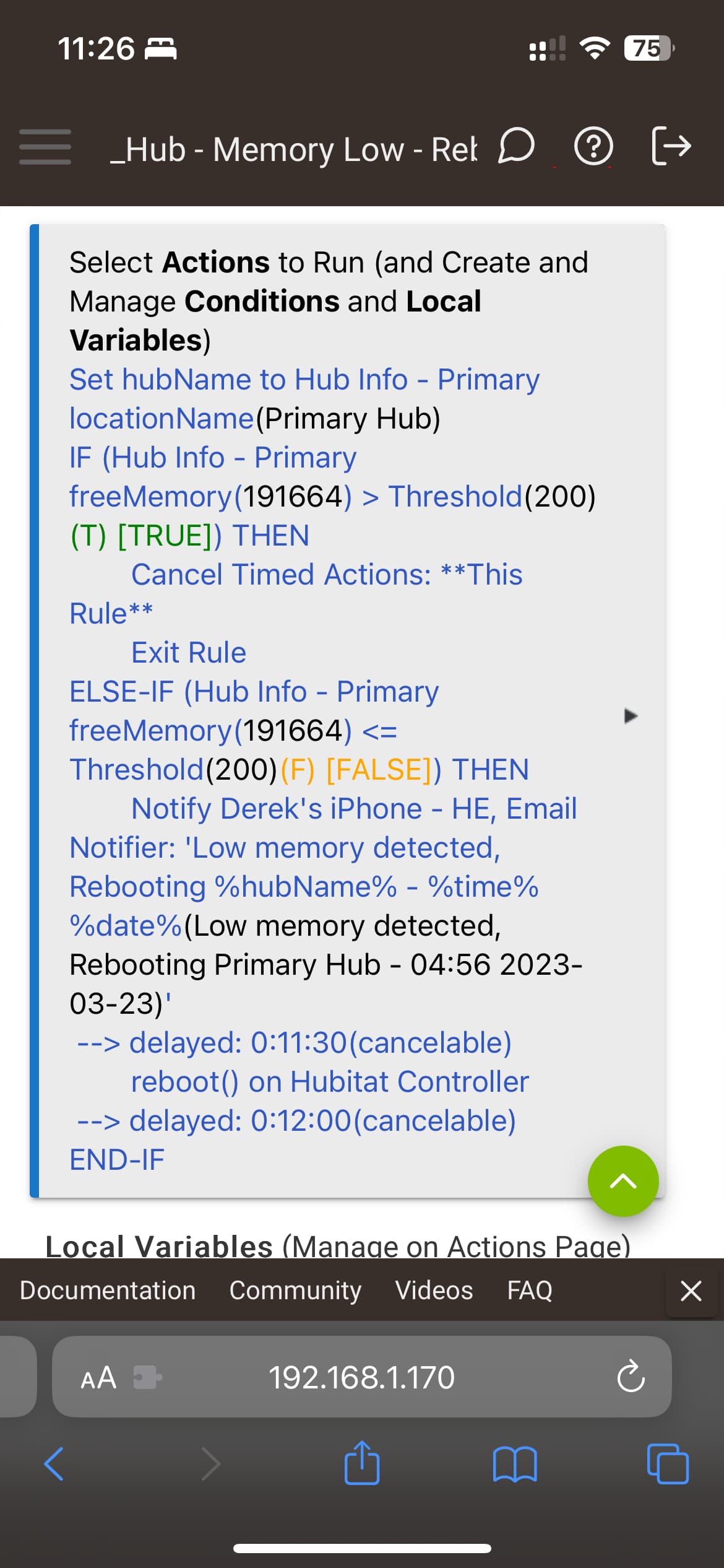 RM Bug: inverted comparison logic issue - 📐 Rule Machine® - Hubitat