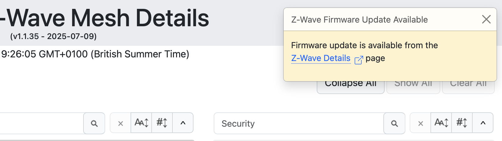 [Solved] C-8 - 2.4.3.123 - Z Wave Update? - Am I going nuts? - 🛎️ Get ...