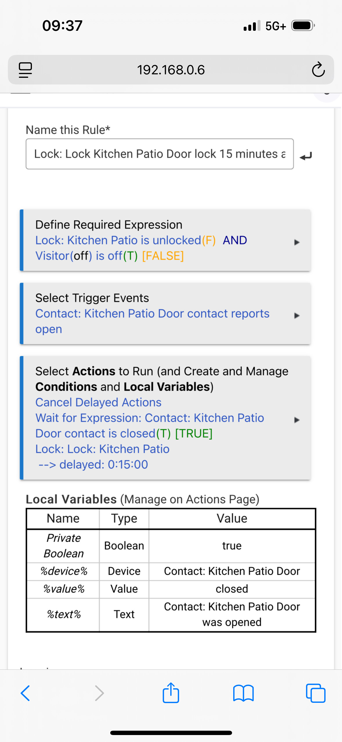 Door Lock Delay and Cancel - 📐 Rule Machine® - Hubitat