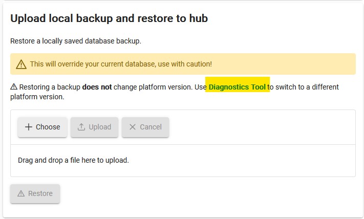 Incorrect Link on Backup and Restore Settings Page - 📢 Feedback - Hubitat
