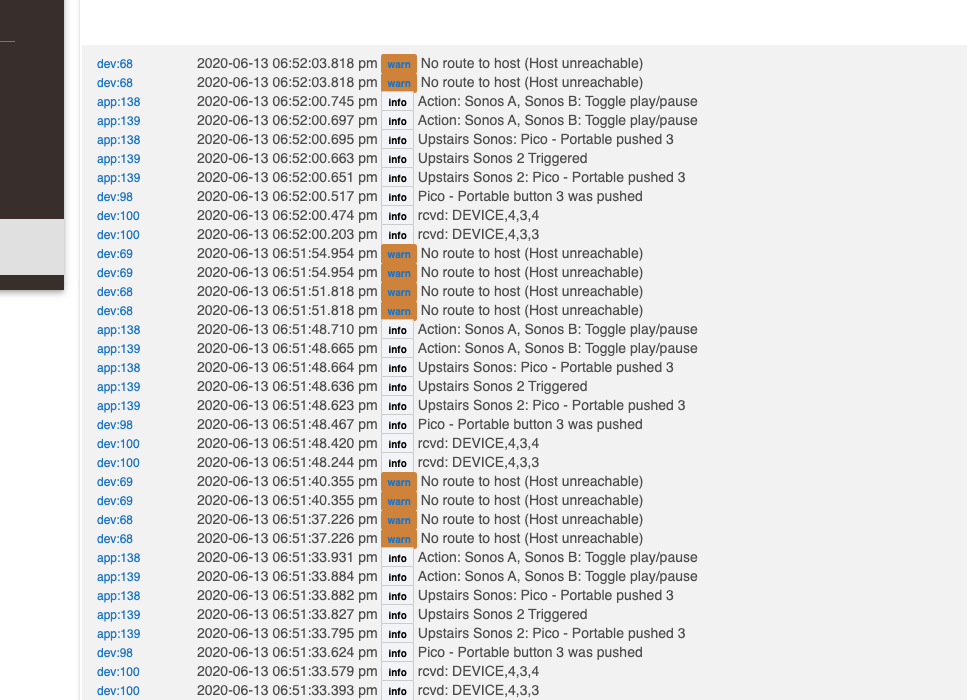 Sonos devices not responding at all - 🛎️ Get Help - Hubitat