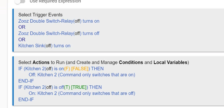 Zen30 Rule - 📐 Rule Machine® - Hubitat