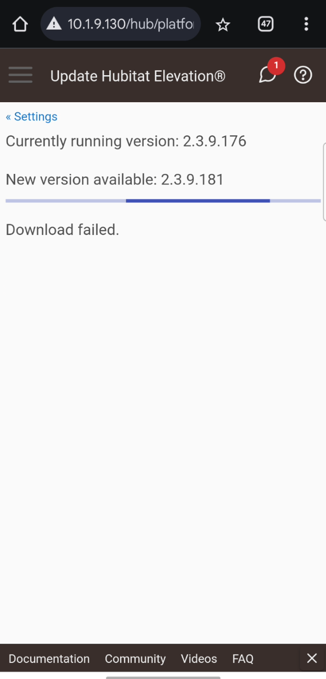 Update fails to extract - 🛎️ Get Help - Hubitat