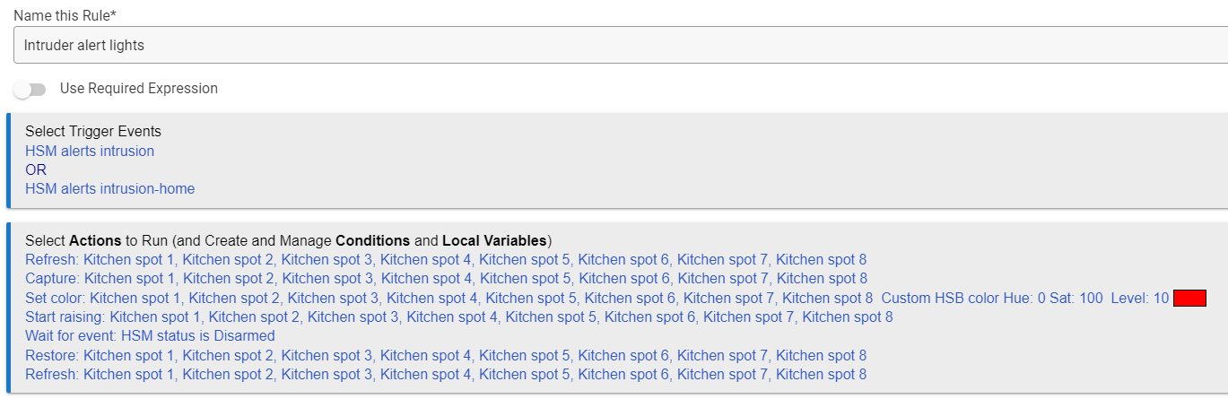 Help with (capture/restore) device state - 📐 Rule Machine® - Hubitat